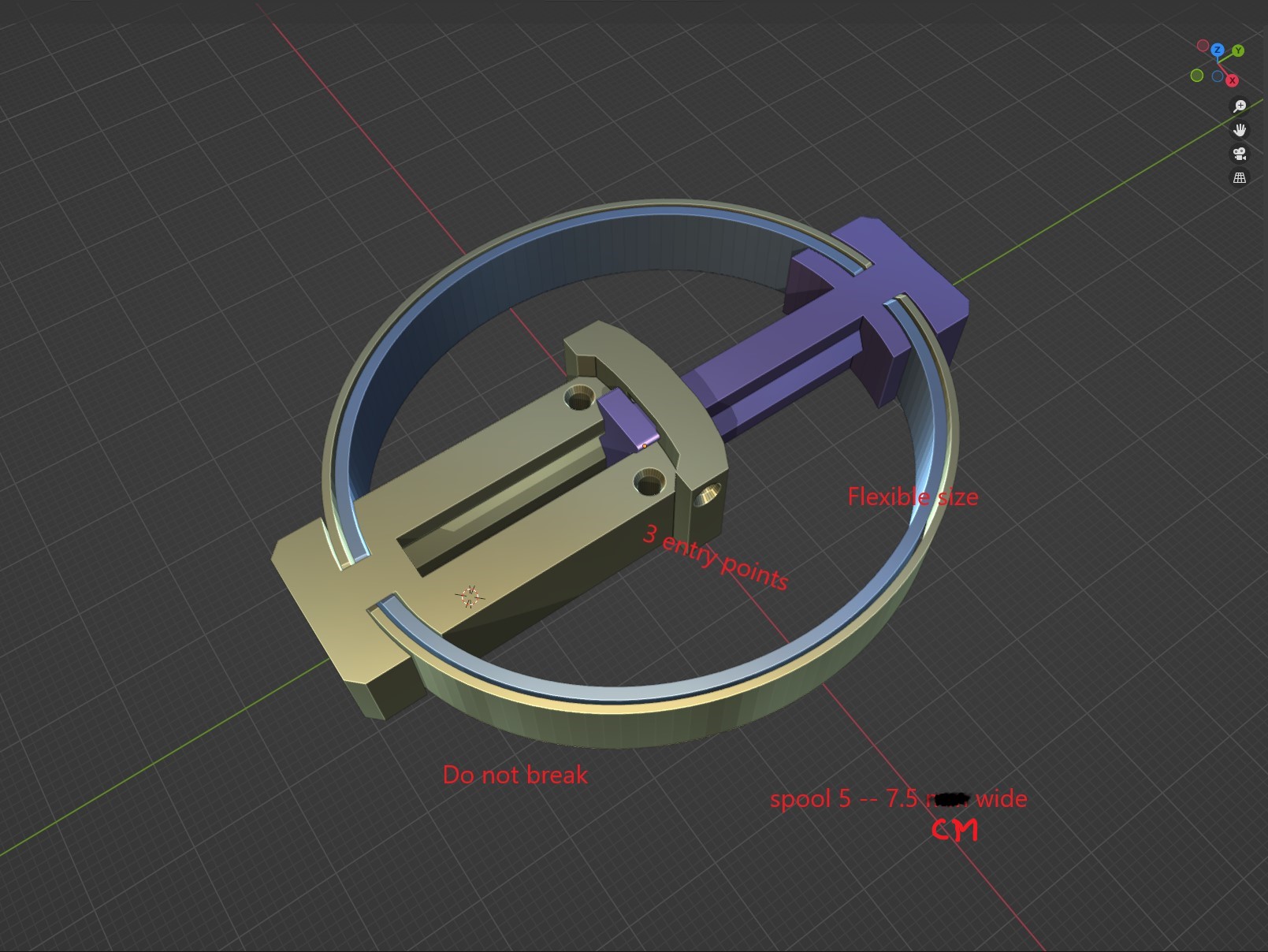 Flexi-Clip (Flex filament holder) by Rik Design | Download free STL ...
