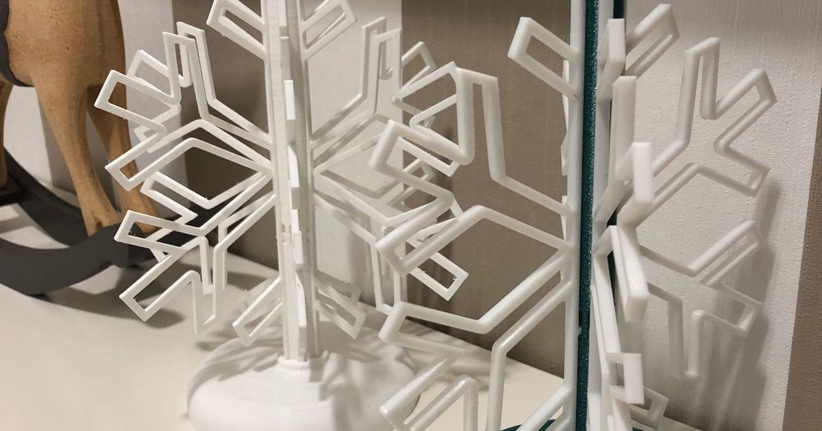 Three-Dimensional snowflake by Joel Martinez | Download free STL model ...