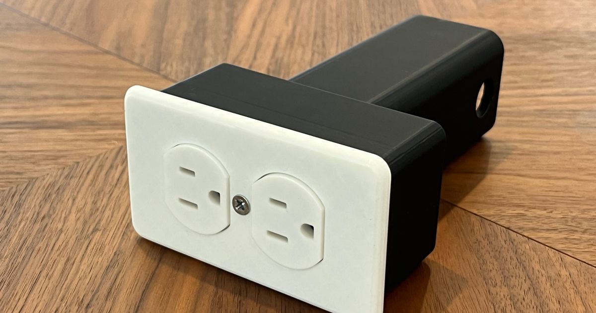 Funny Fake Electrical Outlet Tow Hitch Cover par brian | Téléchargez ...