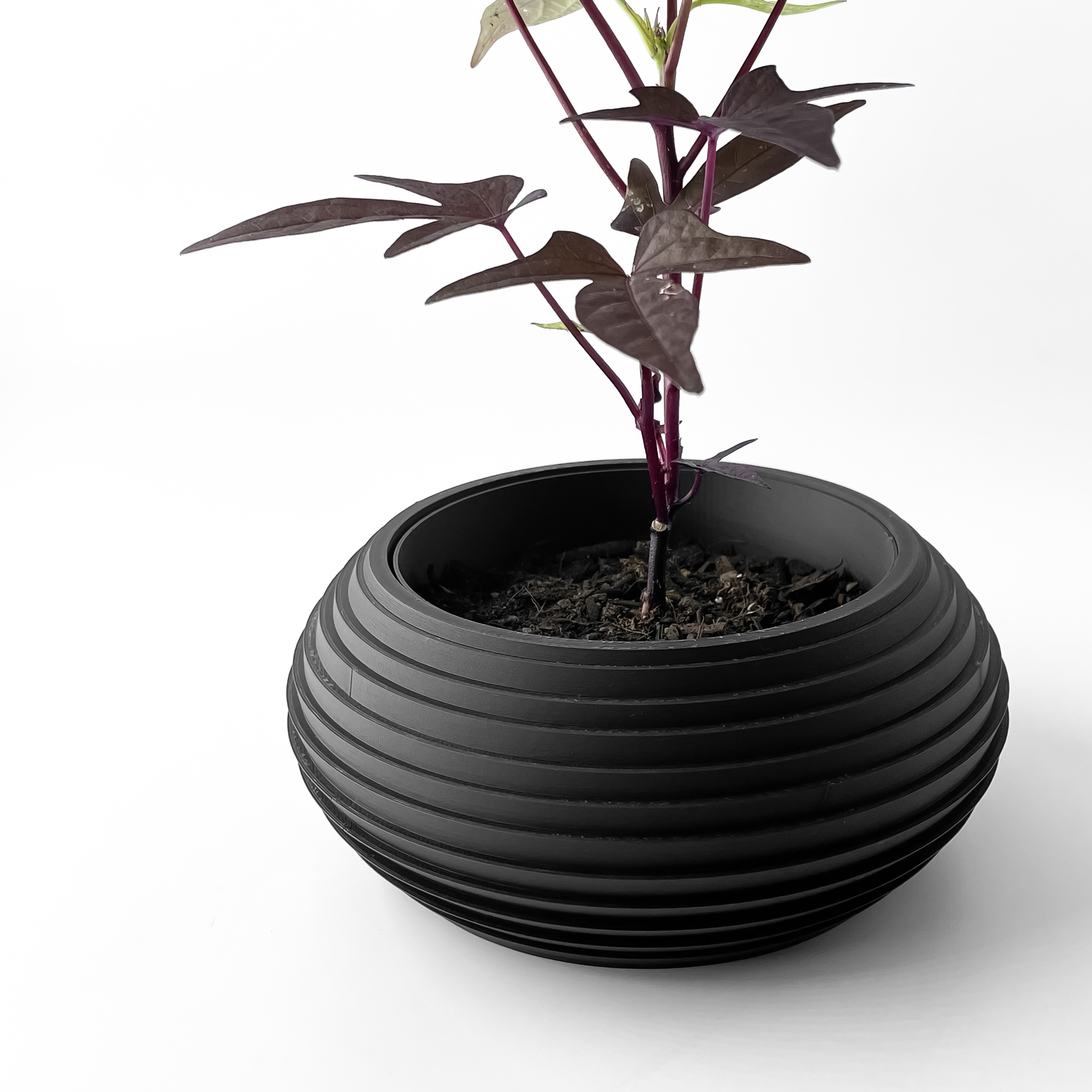 The Frons Planter Pot with Drainage: Tray & Stand Included | Modern and ...