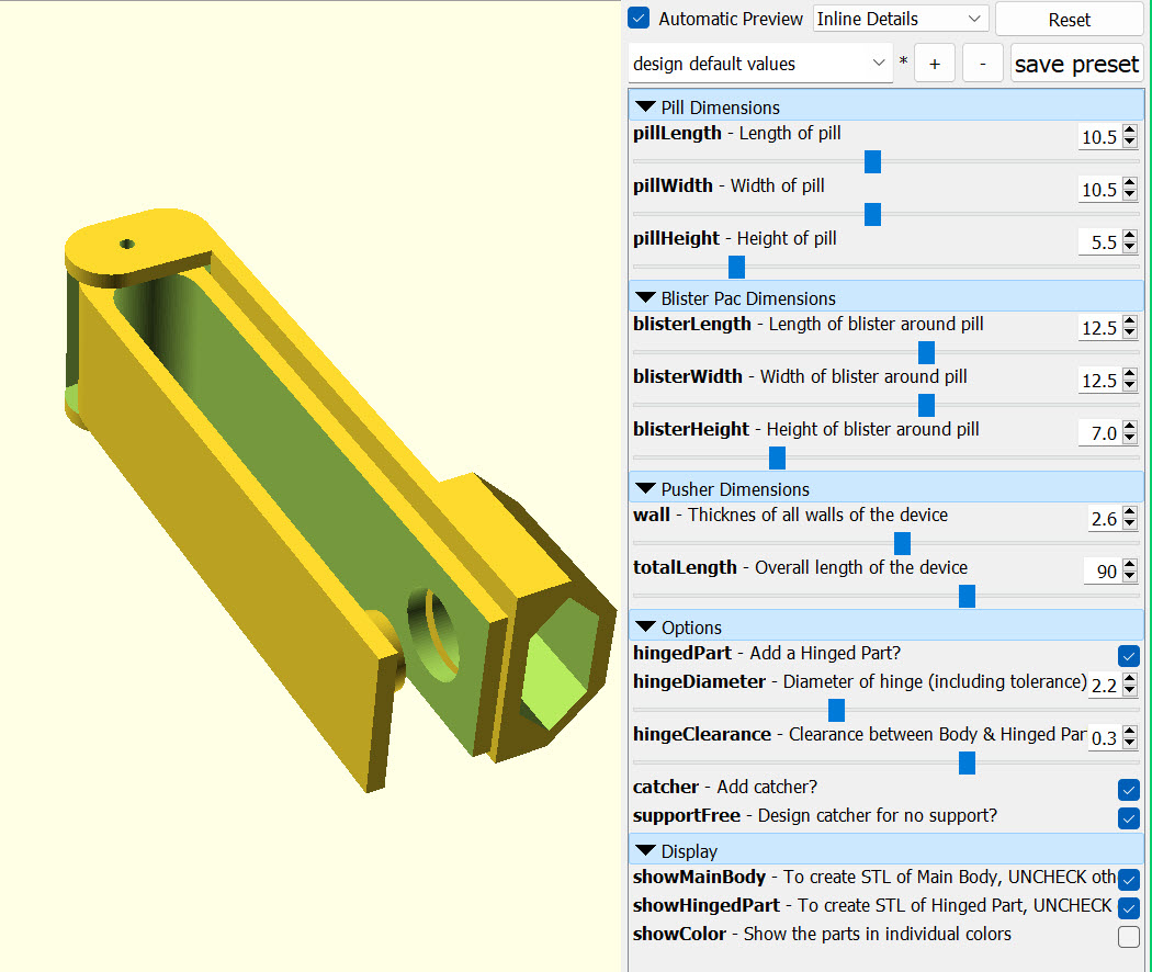 Pill Puncher 2 Generator (OpenSCAD) by SteveS42 | Download free STL ...