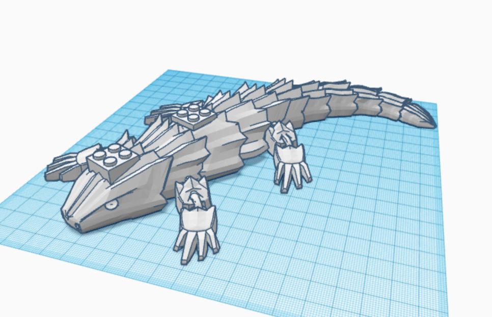 giant lego lizard v1 and v2 by 3D flare | Download free STL model ...