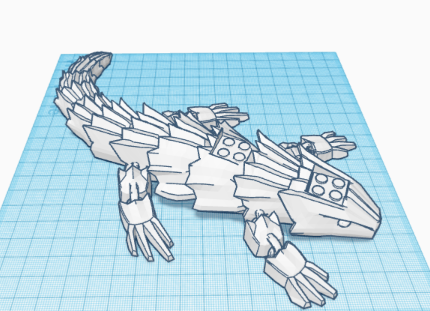 giant lego lizard v1 and v2 by 3D flare | Download free STL model ...