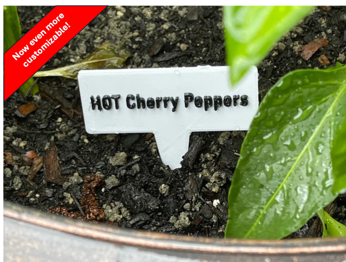 Customizable Plant Labels by fuchsr | Download free STL model ...