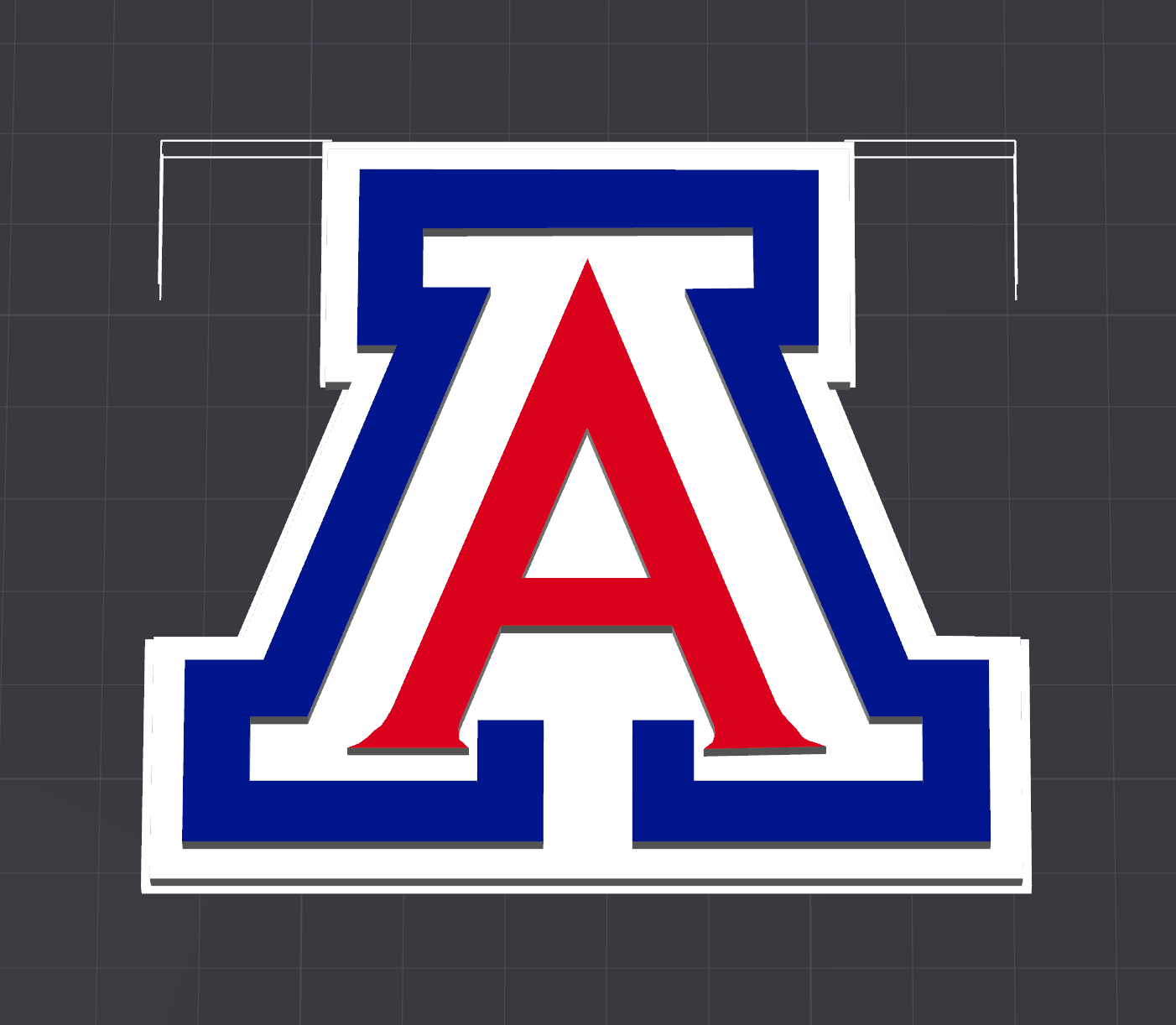 One piece University of Arizona Logo for Bambu Lab AMS or Multicolor ...