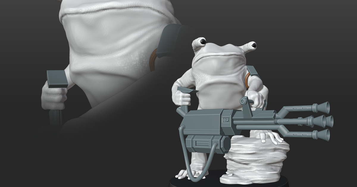 Heavy Weapons Frog Alien (Pre-Supported) (Star Wars Legion Scale) by ...