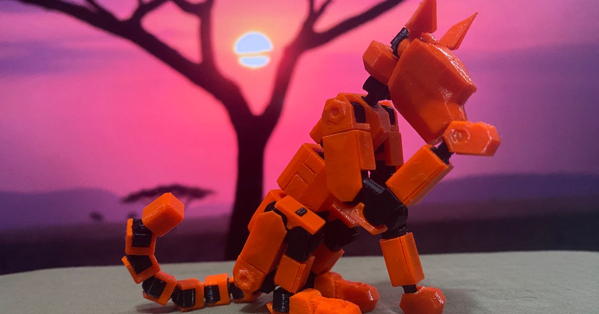 Gyro 7 Printable Jointed Cat por Neybao | Descargar modelo STL gratuito | Printables.com