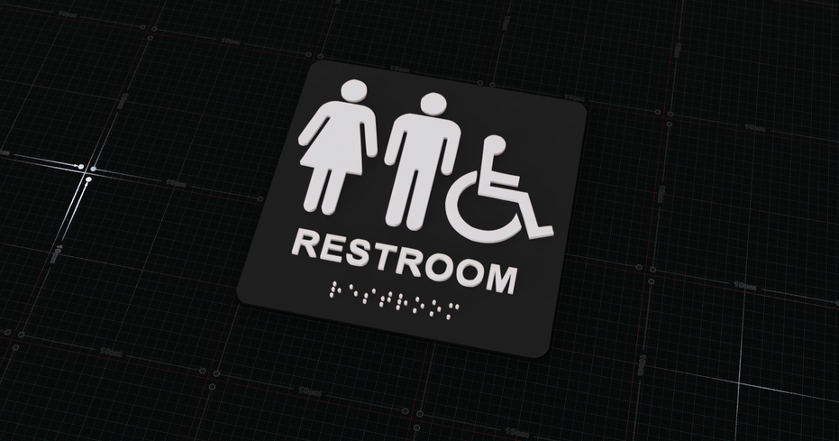 Unisex Accessible Restroom Sign with Braille by ntalekt | Download free ...