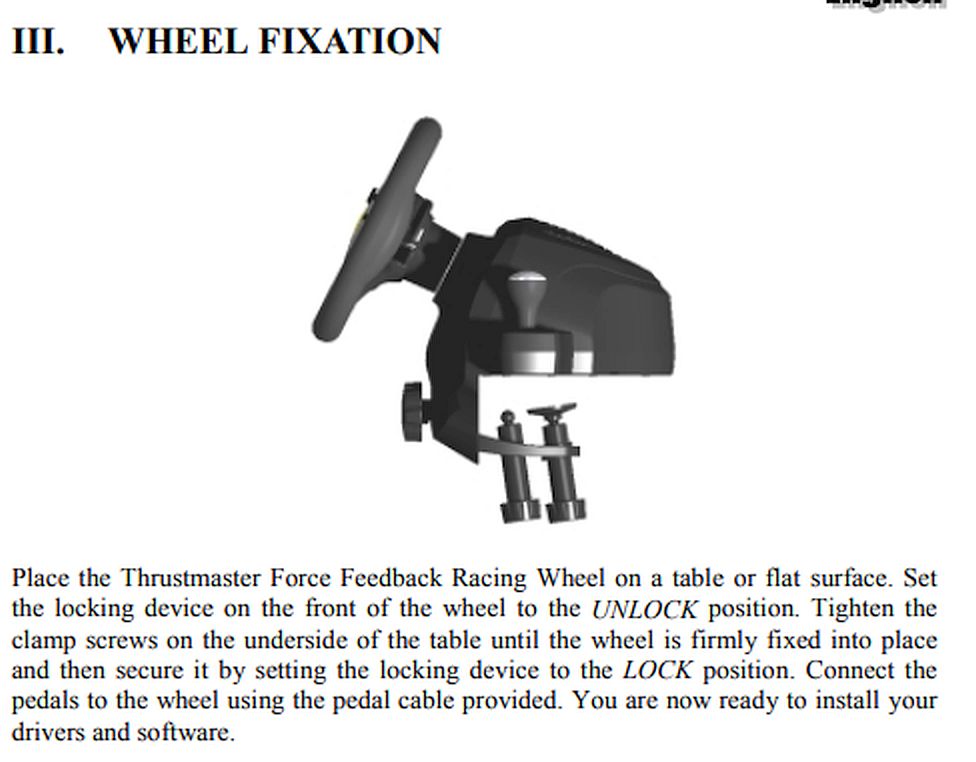 Thrustmaster / Guillemot GT Force Feedback Racing Wheel Clamping Cup by ...