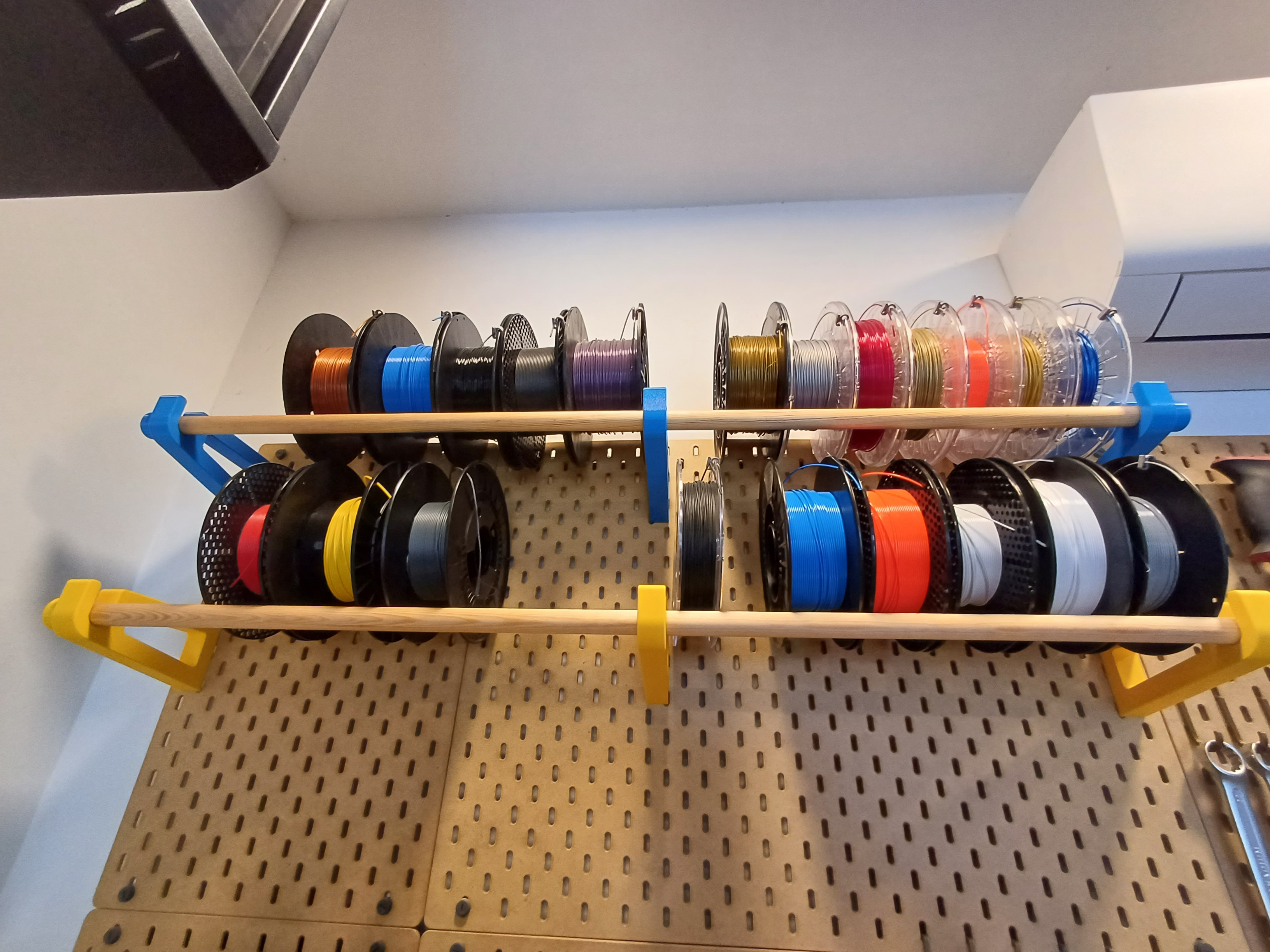 Filament spool holder for Ikea SKADIS by debolestis | Download free STL model | Printables.com