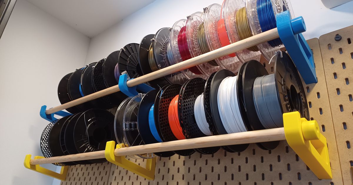 Filament spool holder for Ikea SKADIS by debolestis | Download free STL ...