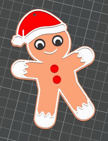 Gingerbread with hat tree decoration by Printesion | Download free STL ...