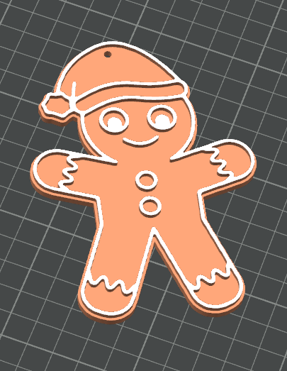 Gingerbread with hat tree decoration by Printesion | Download free STL ...