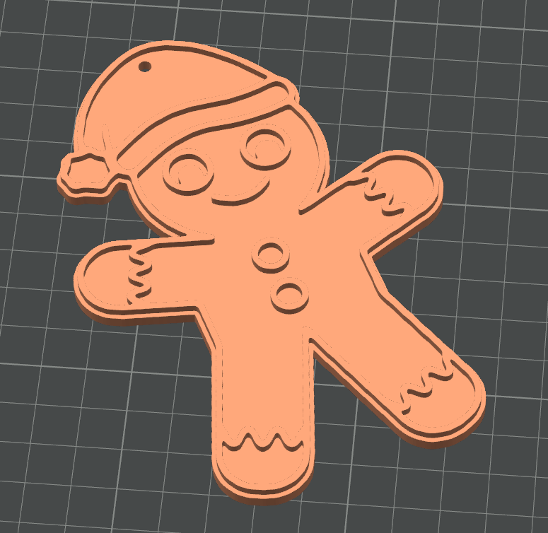 Gingerbread with hat tree decoration by Printesion | Download free STL ...
