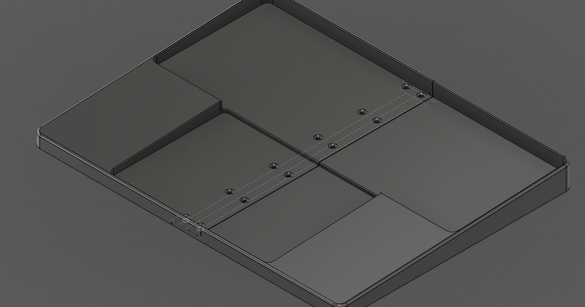 Keykron k3 pro + apple trackpad base by Beikern | Download free STL ...