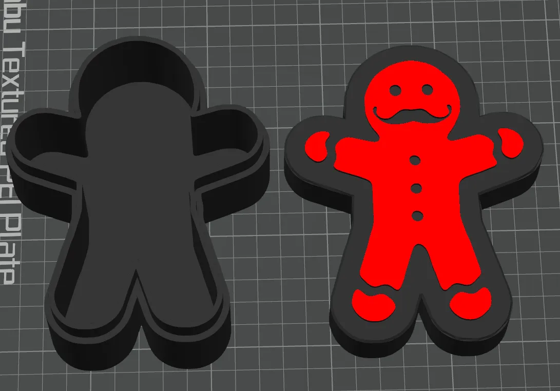 Gingerbread Moustache Box Christmas by Printesion | Download free STL ...