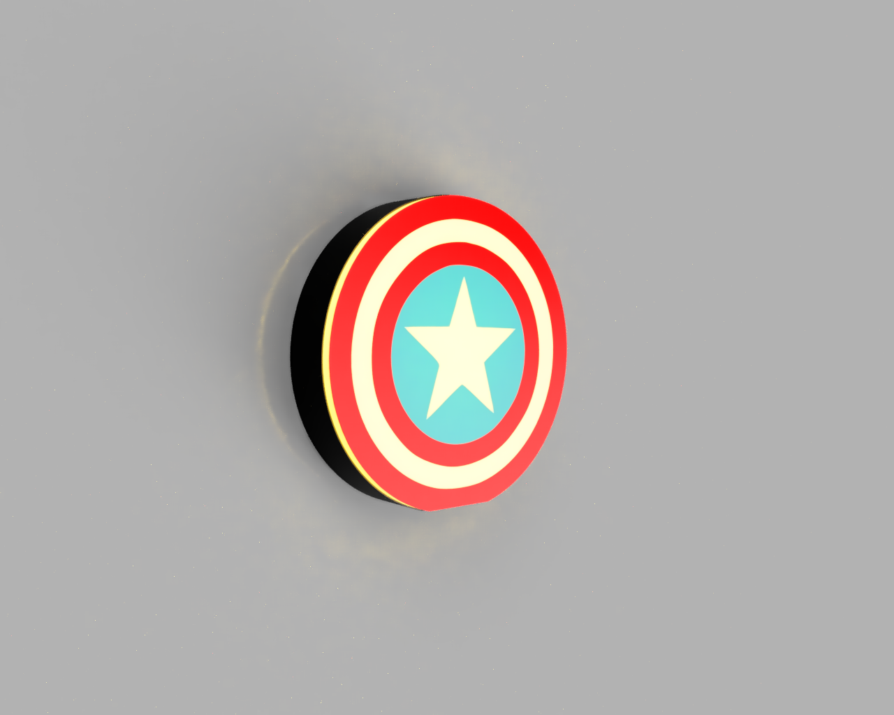 Captain America Shield Lightbox - Led Lamp by Valda3D | Download free ...