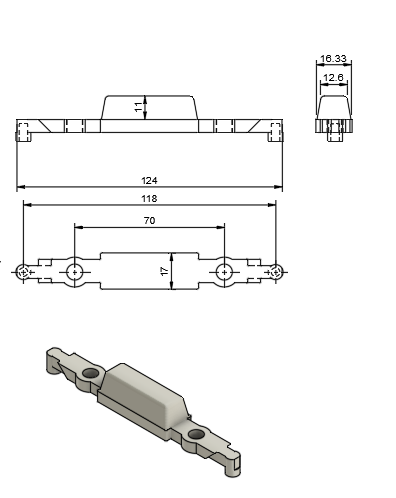Button for folding bag handle by DP | Download free STL model ...