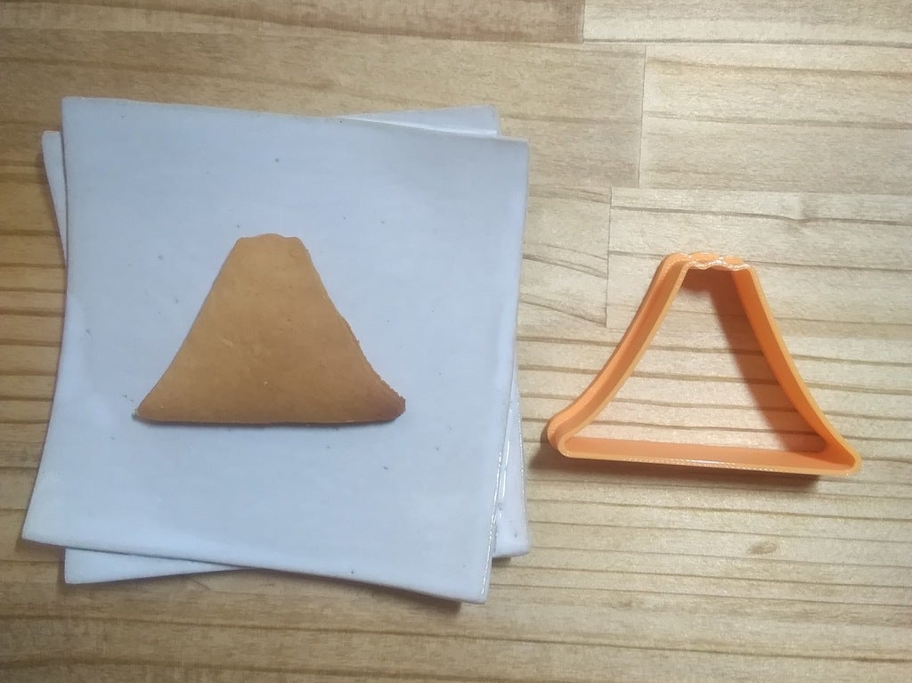 Mt.Fuji Cookie Cutter with Mt.hoei by hectare3D | Download free STL ...