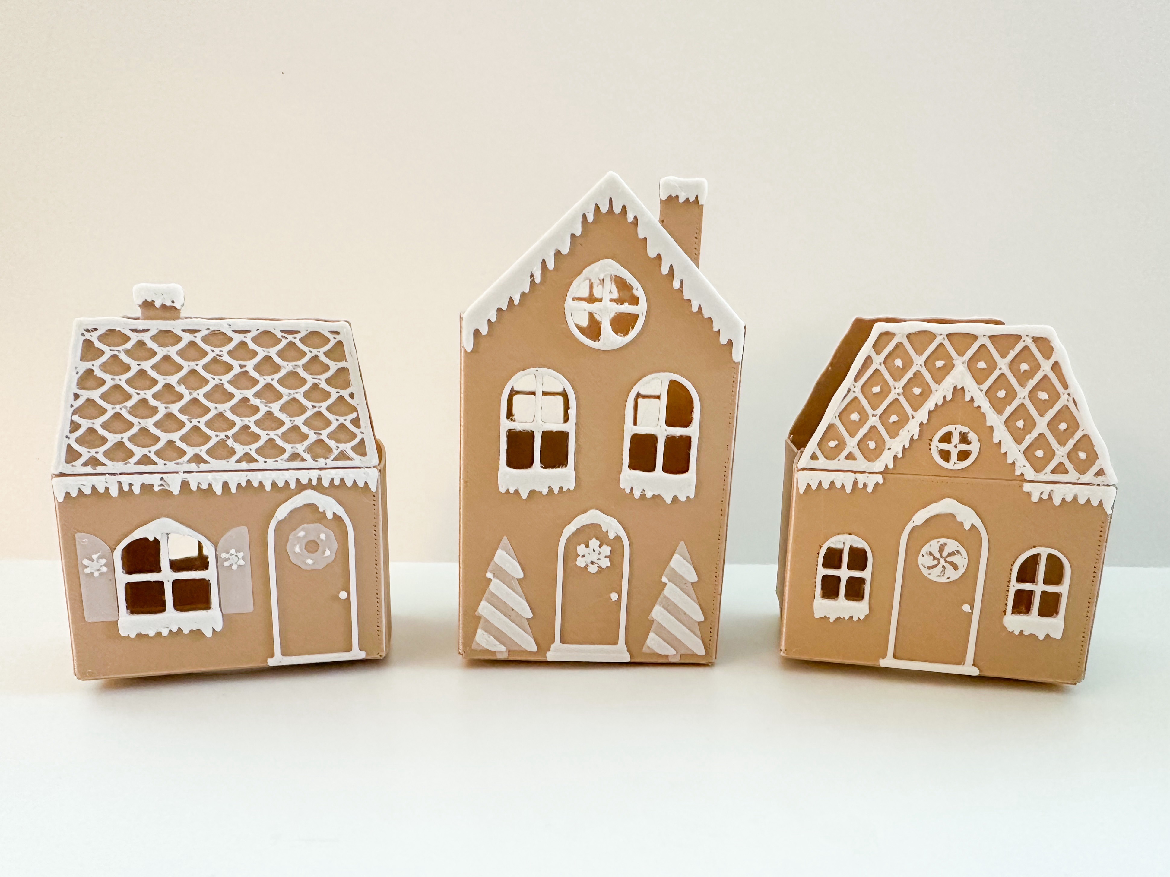 Mini Gingerbread Houses (for tea lights) by 3DPmom | Download free STL ...