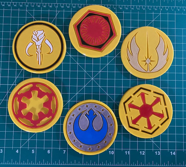 Star Wars Emblem Coasters with Holder. by AlanH007 | Download free STL ...