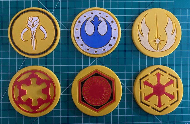 Star Wars Emblem Coasters with Holder. by AlanH007 | Download free STL ...