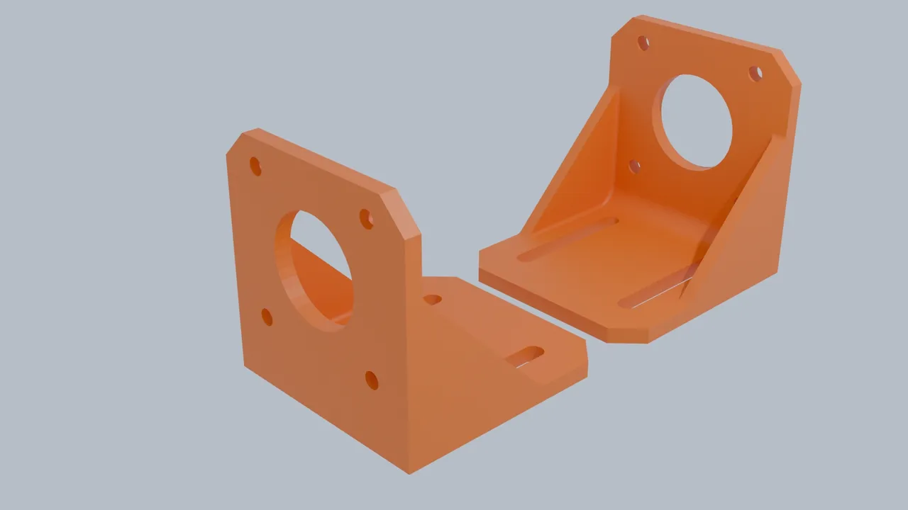 Bracket for Nema 17 stepper motor - Reinforced by Lukasius | Download ...