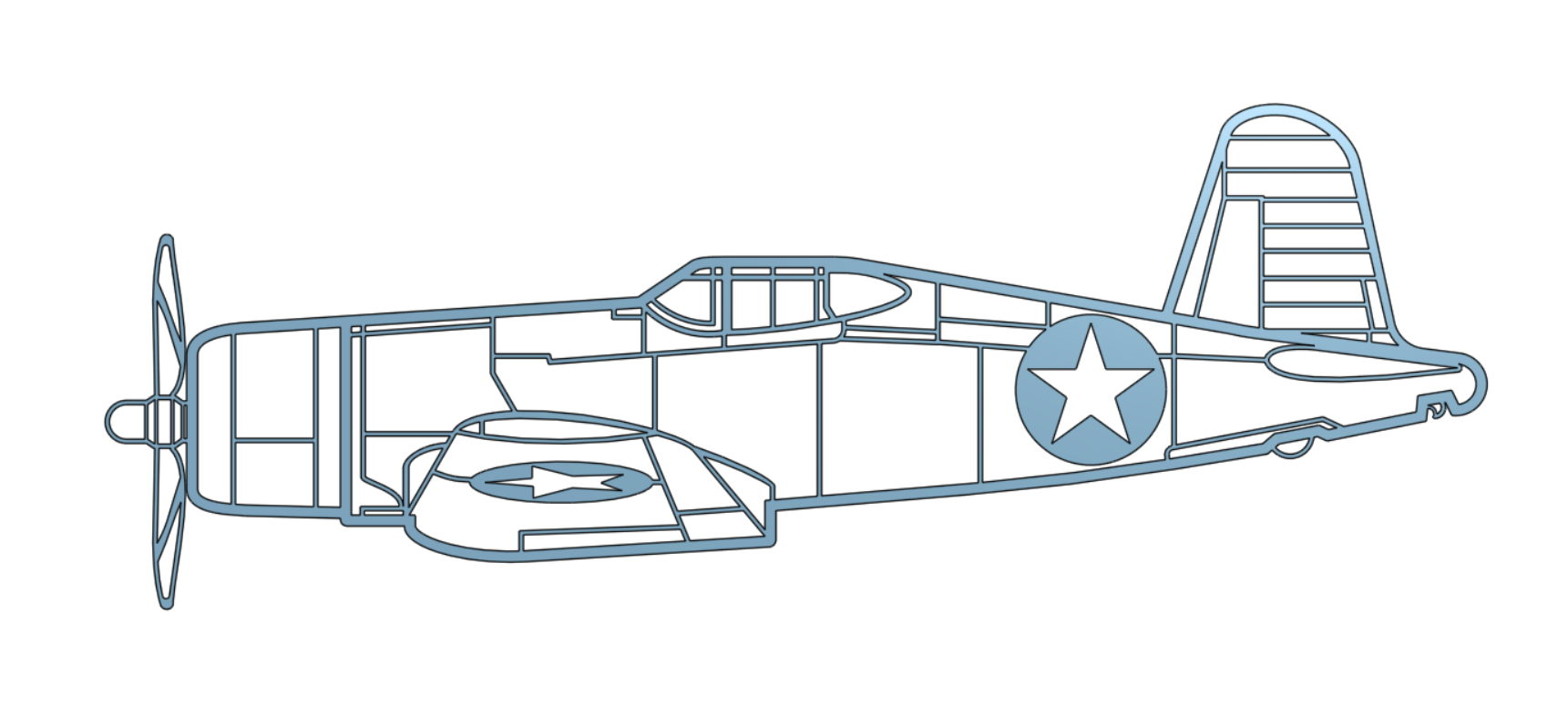 Aircraft Wallart Series F4U Corsair by LimaMike3D | Download free STL ...