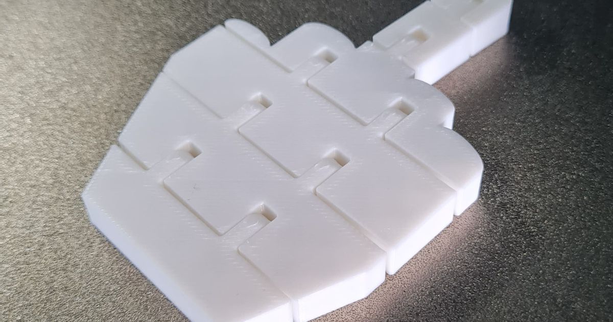 Flexi Articulated Middle Finger von Lalboys Design and 3D Printing ...