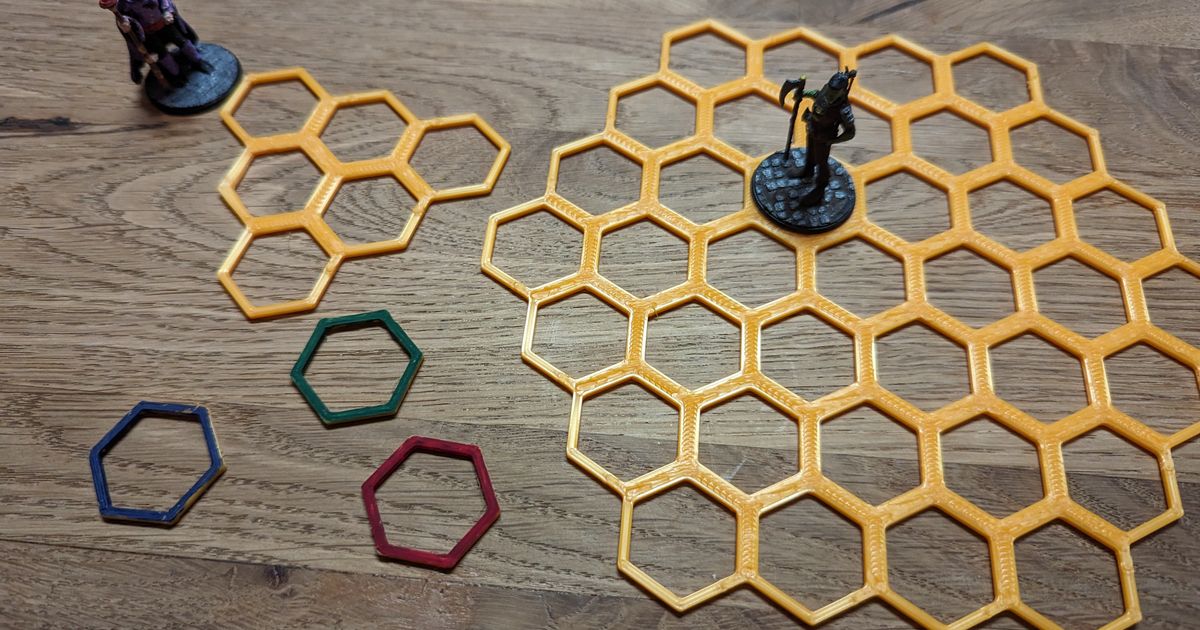 hex-grid pen and paper range shapes by bgraeb | Download free STL model ...