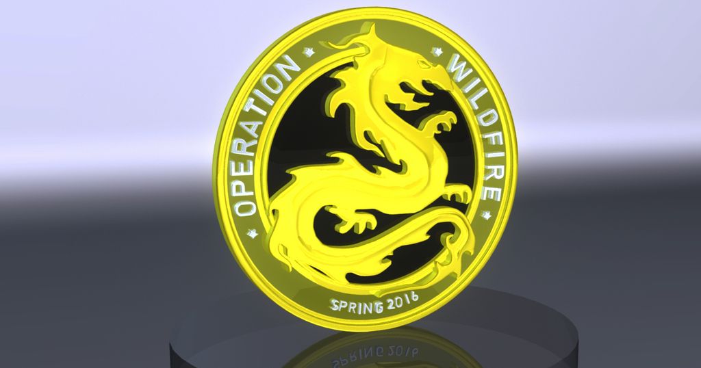CS:GO Wildfire coin by Stavdahl | Download free STL model | Printables.com