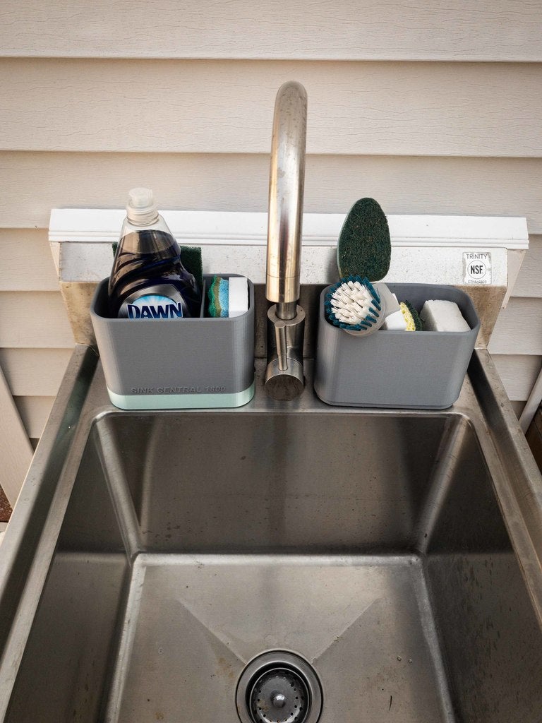 Sink Caddy with Self Drain and Adjustable Divider by jimerb | Download ...