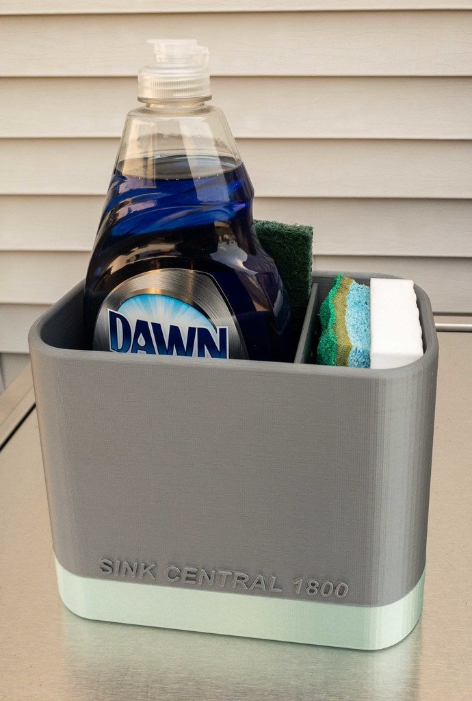 Sink Caddy with Self Drain and Adjustable Divider by jimerb | Download ...