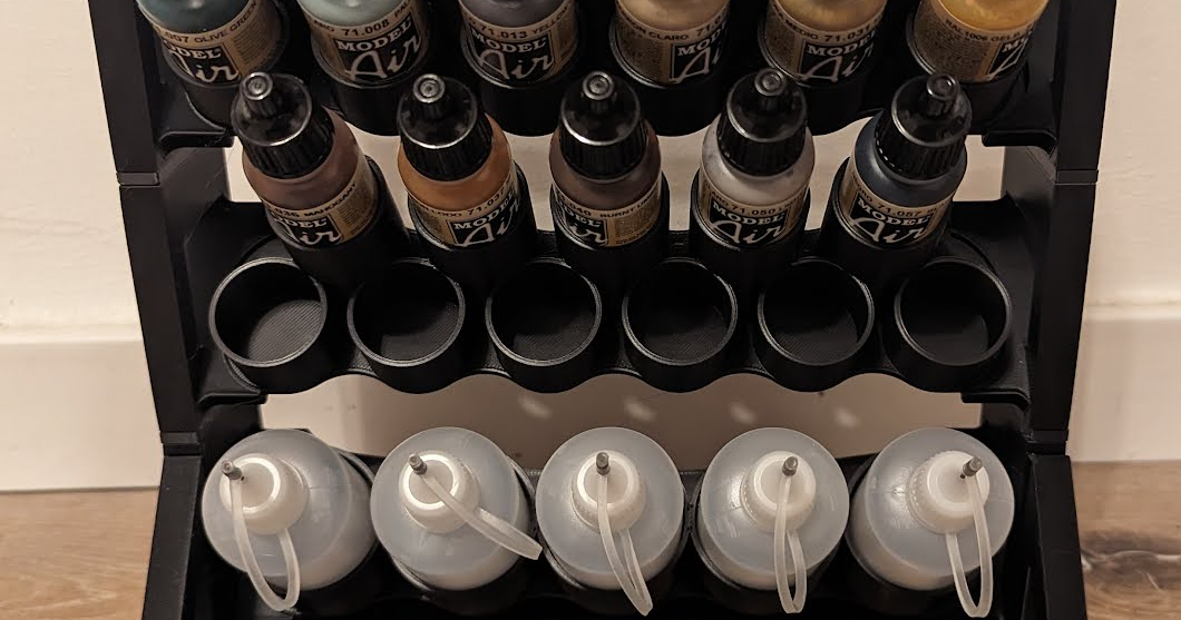 Modular Vertical Paint Rack - OpenSCAD Remix by JohnOldman | Download ...