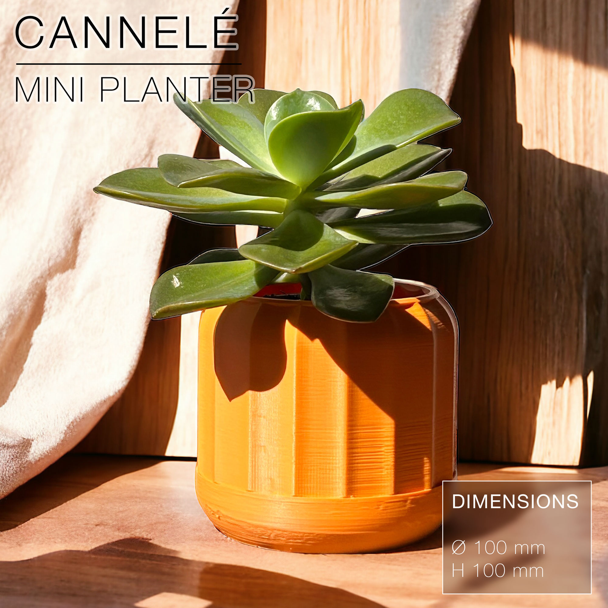CANNELÉ | Fast-print mini Planter by Charles Regaud | Printables Store