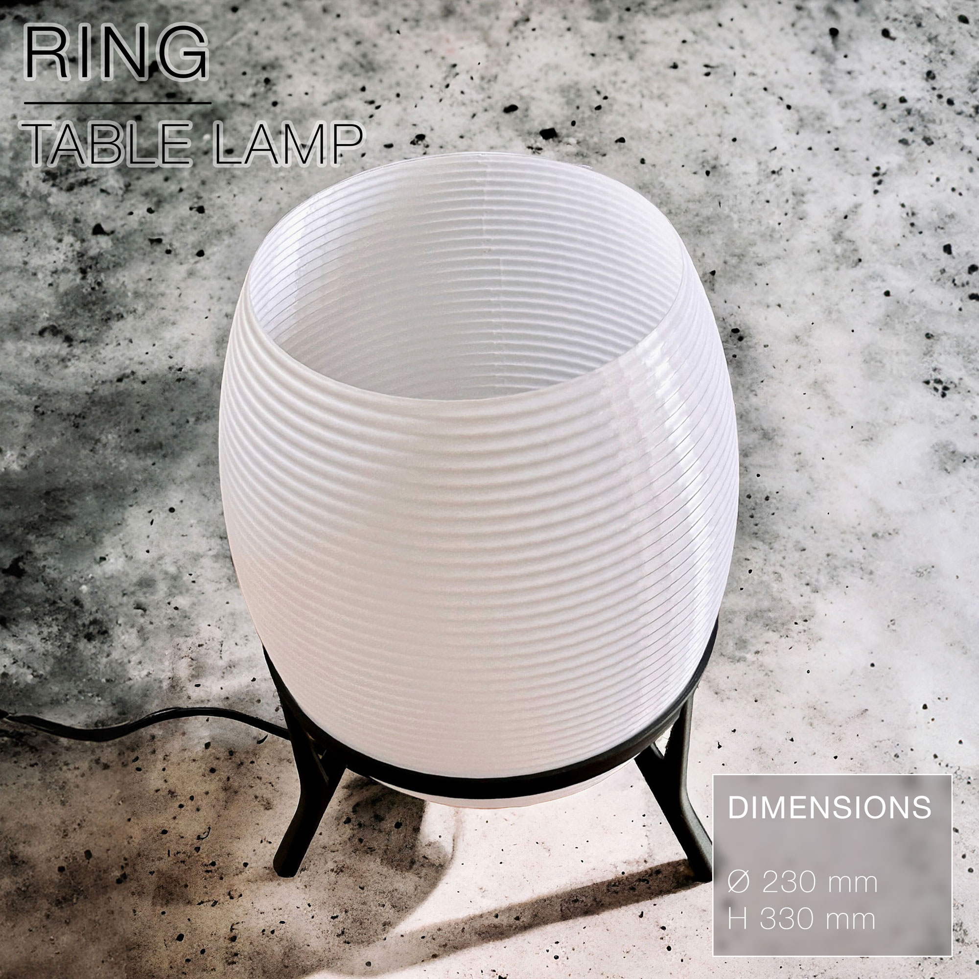 RING | Fastprint Table Lamp by Charles Regaud | Printables Store