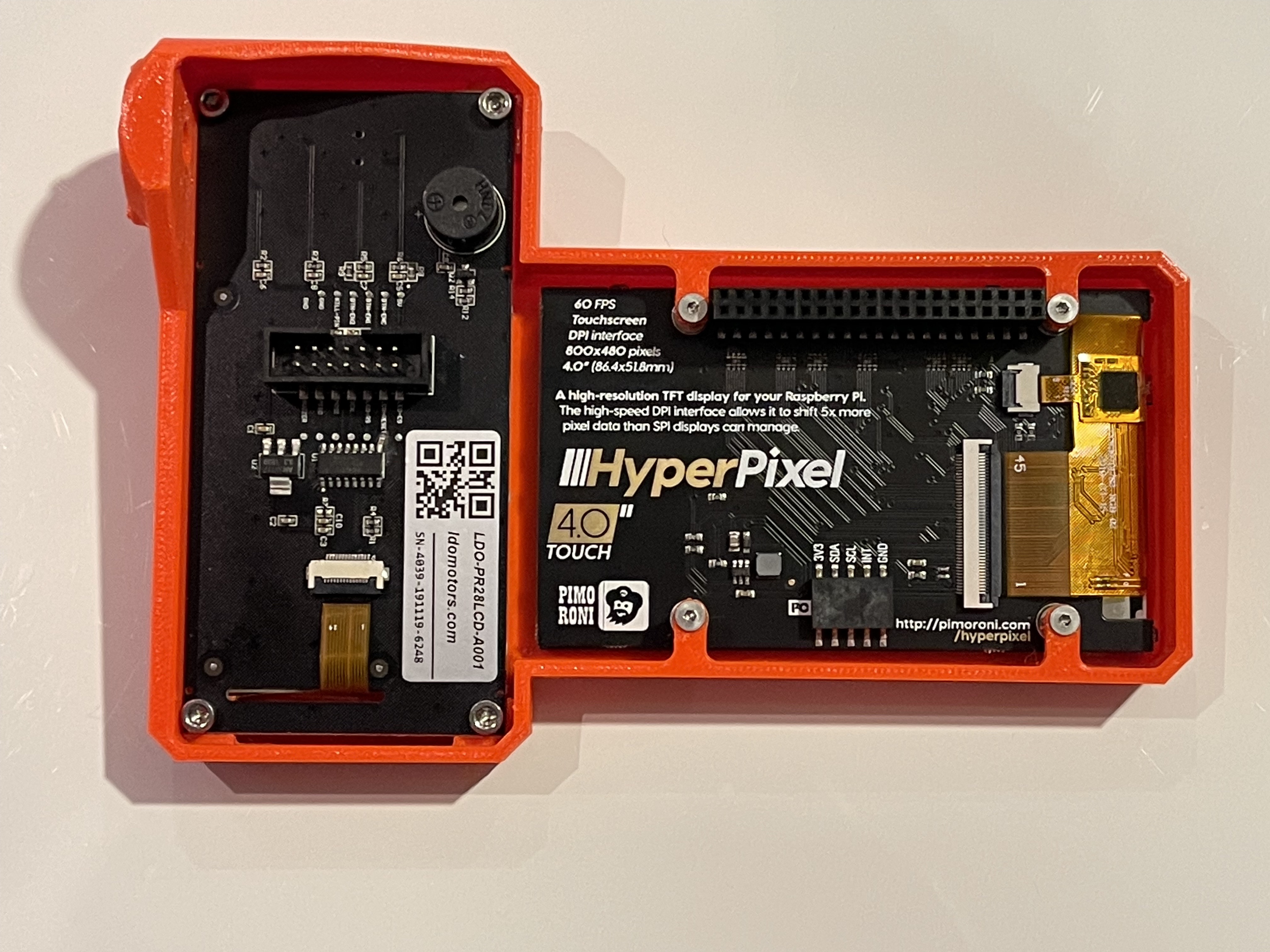 Prusa Mini Display Box (Control Panel) with HyperPixel 4 touch screen ...