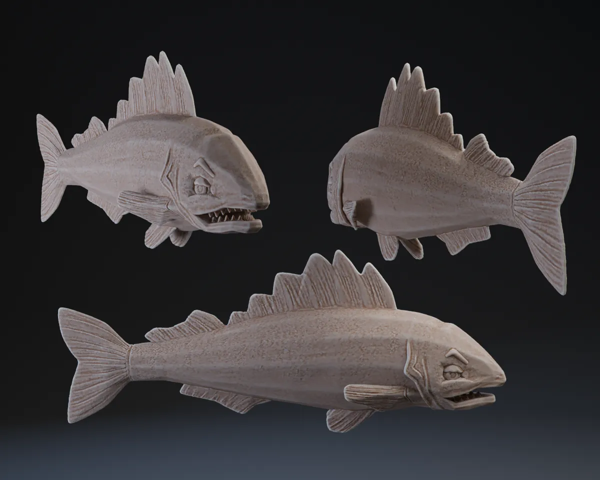 Cartoon Walleye by Peter Farell | Download free STL model | Printables.com