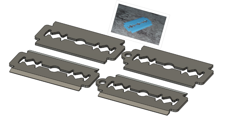 razor keychains / jewellery by Ts3D | Download free STL model ...