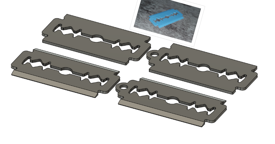 razor keychains / jewellery by Ts3D | Download free STL model ...