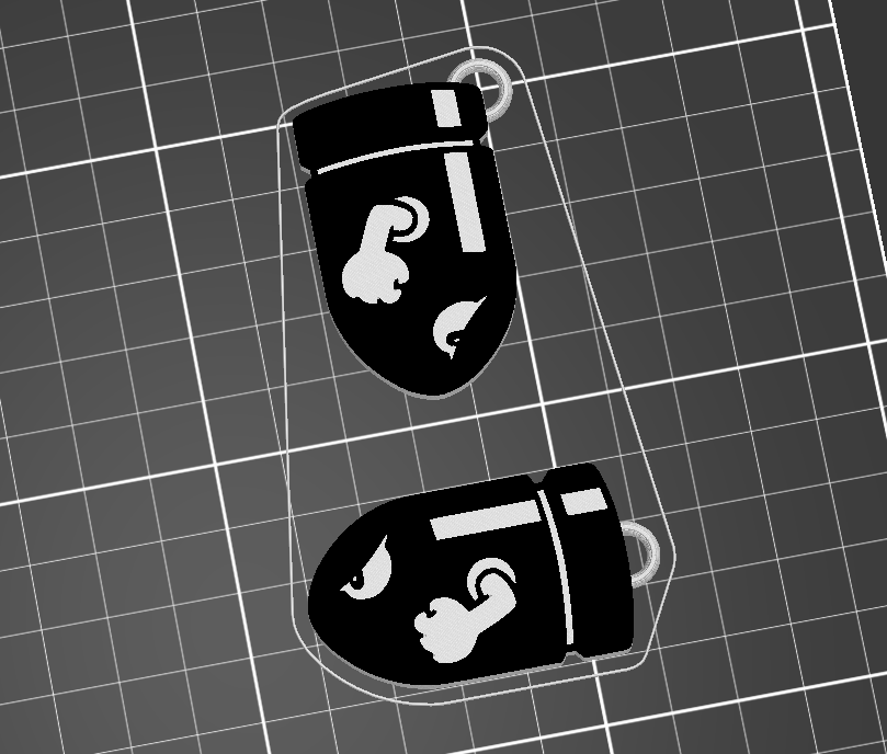 Bomb keychain old cartoon style easy to print by pantevi _ | Download ...