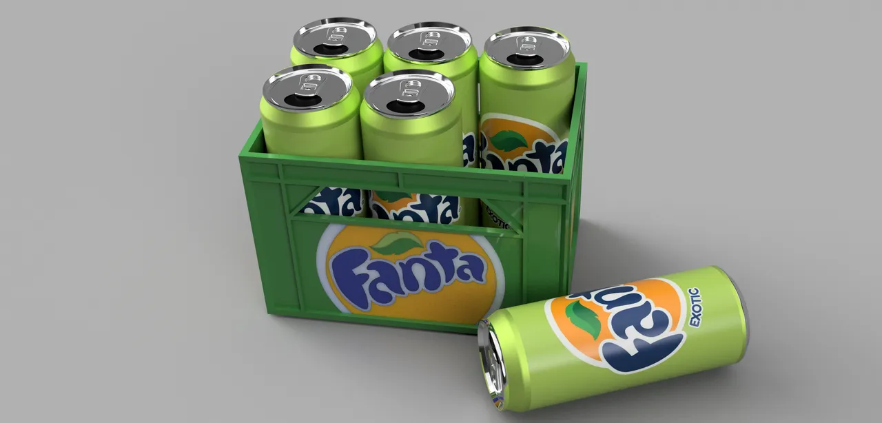 6x33cl Fanta slim can crate by Tomson Design | Download free STL model ...