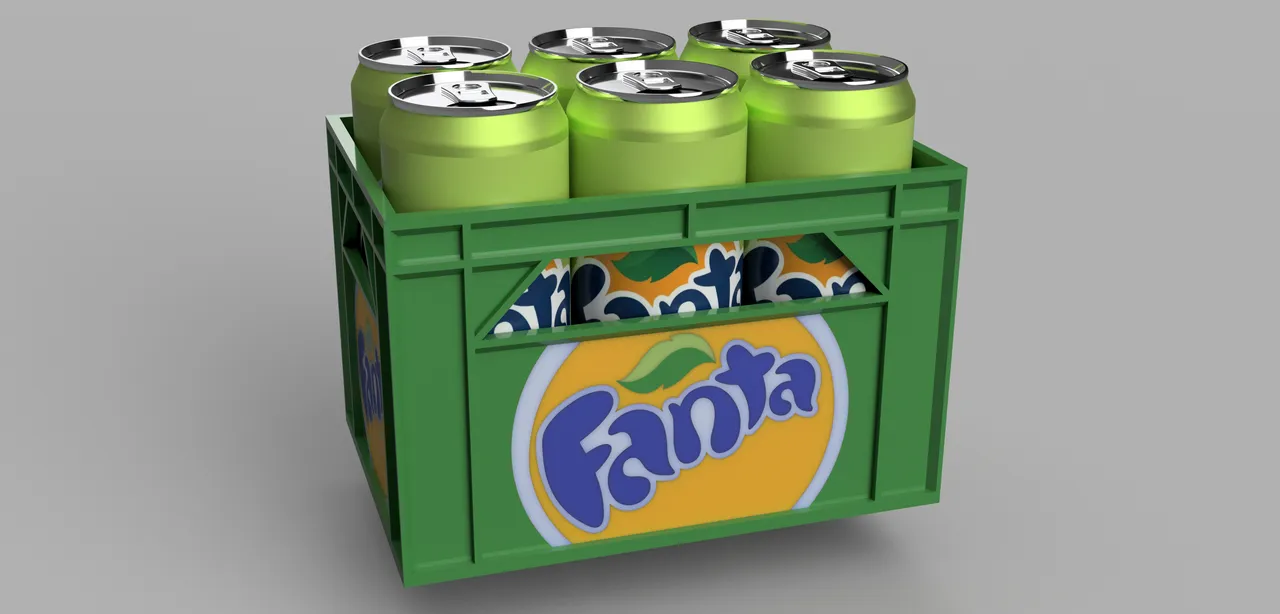 6x33cl Fanta slim can crate by Tomson Design | Download free STL model ...