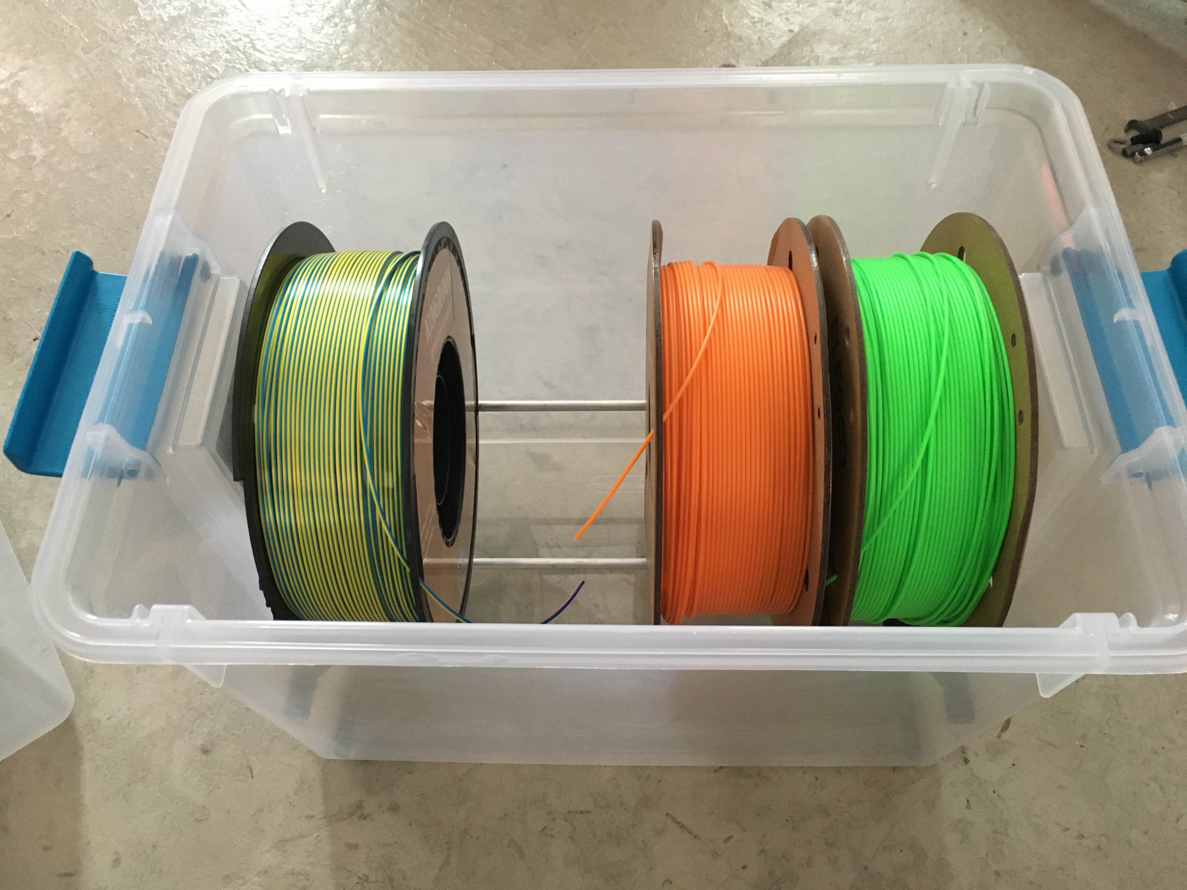 Sterilite 20qt Bin Filament Cradle by Dave | Download free STL model ...