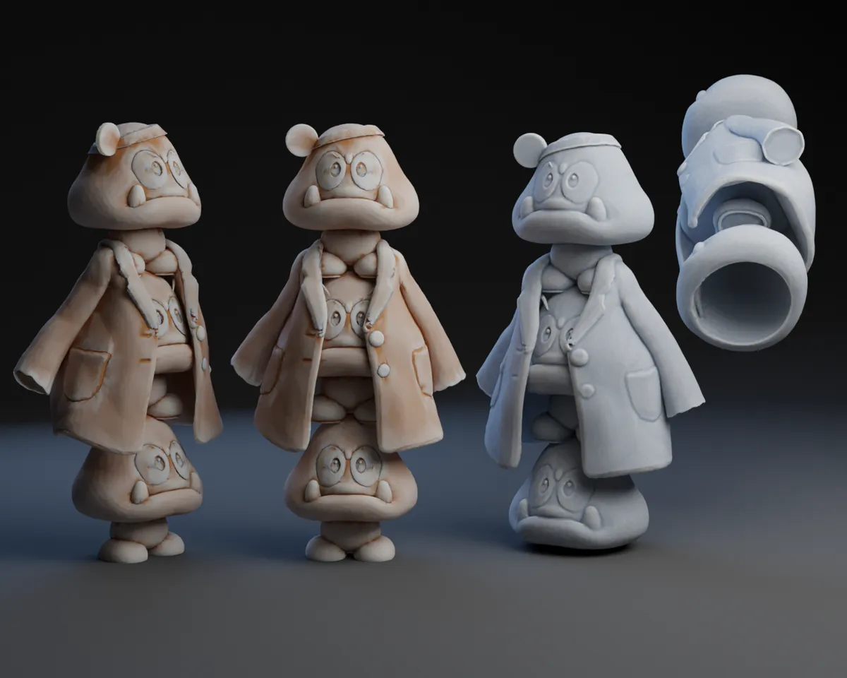 Goomba Tower Doctor / Finger Puppet by Peter Farell | Download free STL ...