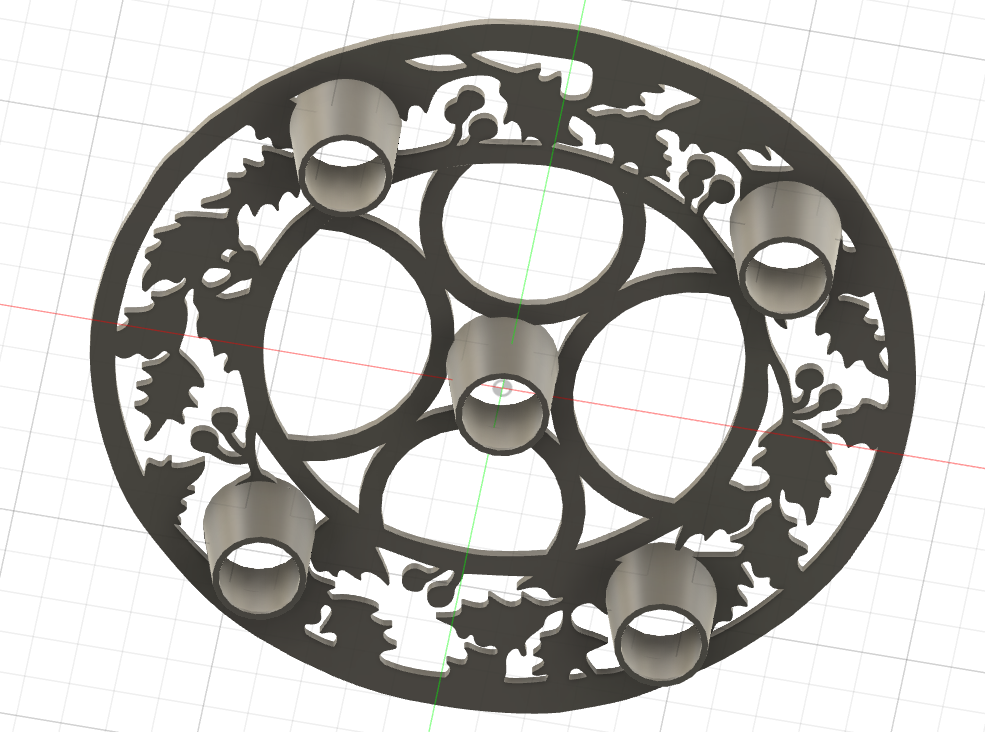 Advent Wreath by Random Drawings | Download free STL model | Printables.com