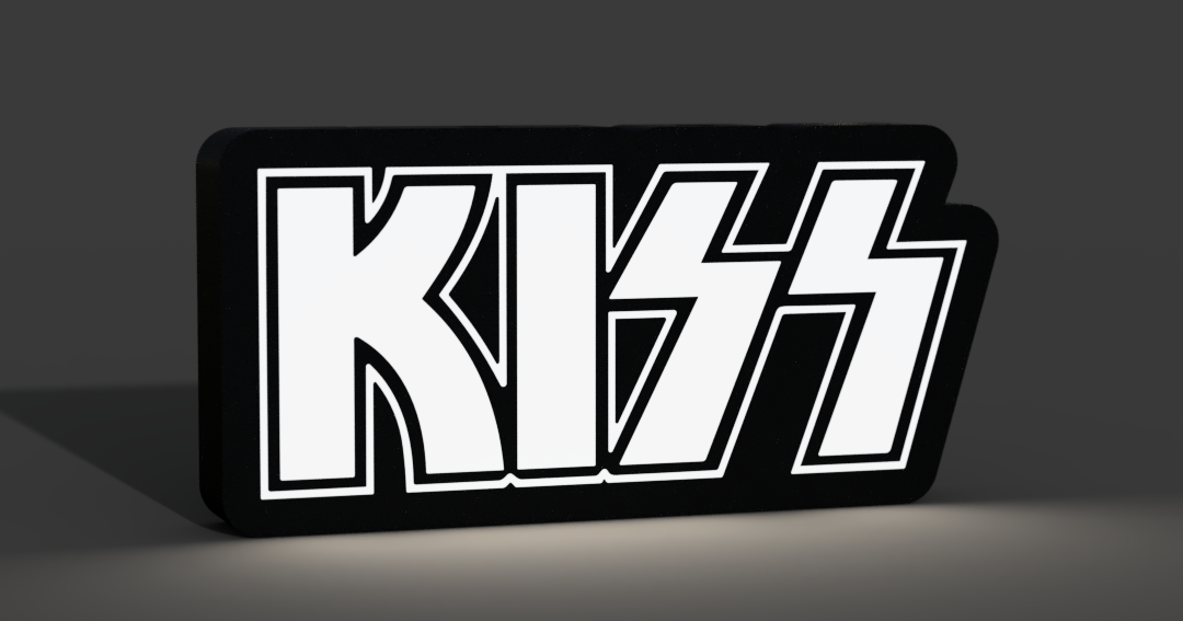 how to draw kiss logo