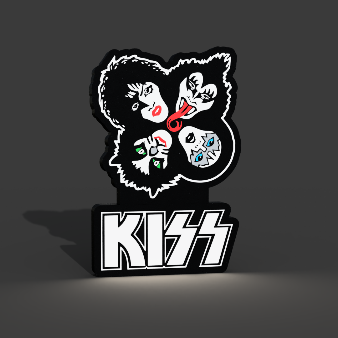 KISS Band Lightbox LED Lamp by braga3dprint | Printables Store