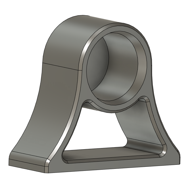 Tie hanger support for round rod, parametric, various rod OD by ...