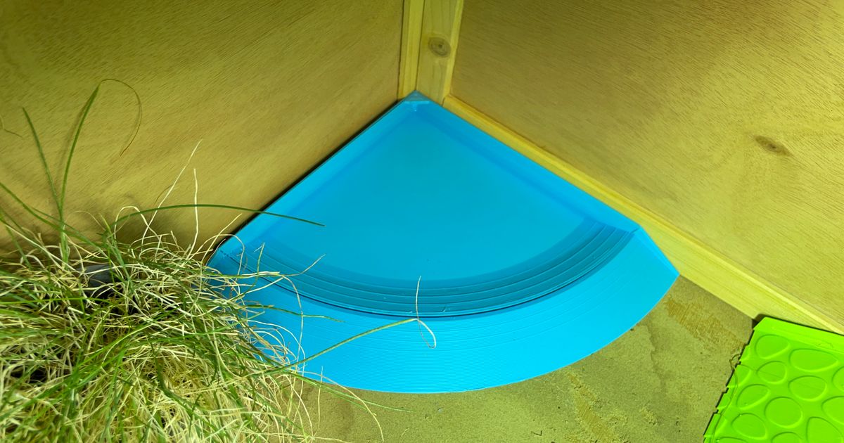 Reptile/Tortoise Bath (Corner) by SvB | Download free STL model ...